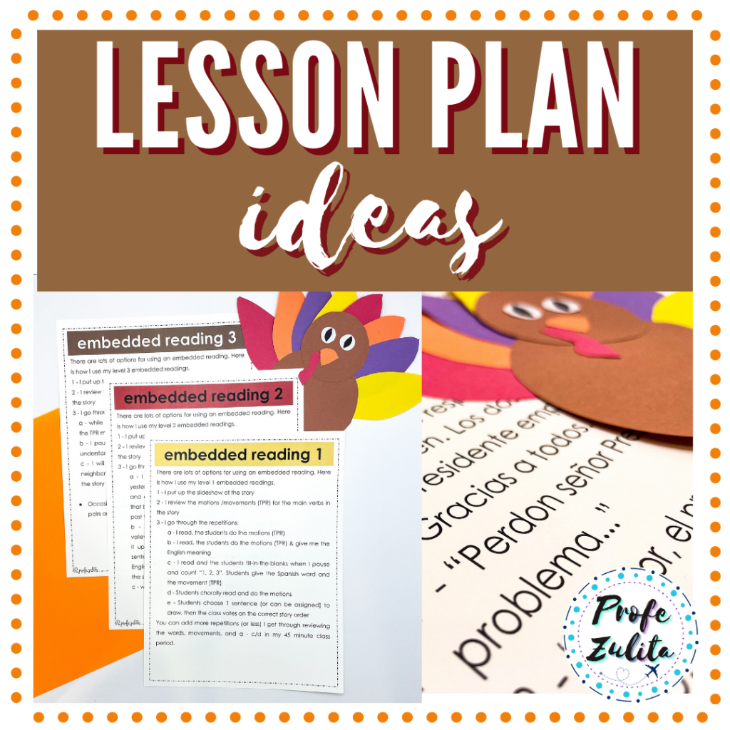 Spanish Thanksgiving Activity | Embedded Reading - Made By Teachers