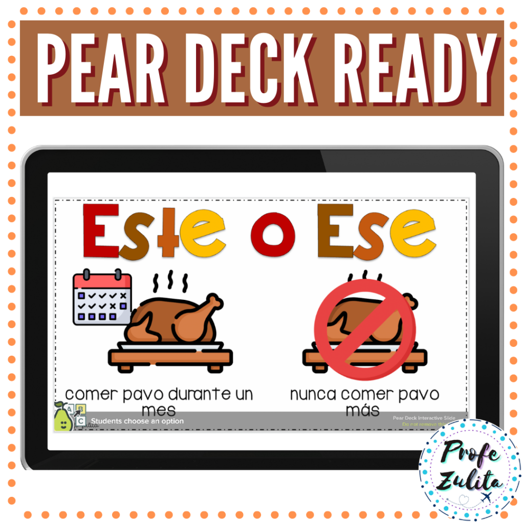 Spanish Thanksgiving | Would You Rather? Game - Made By Teachers