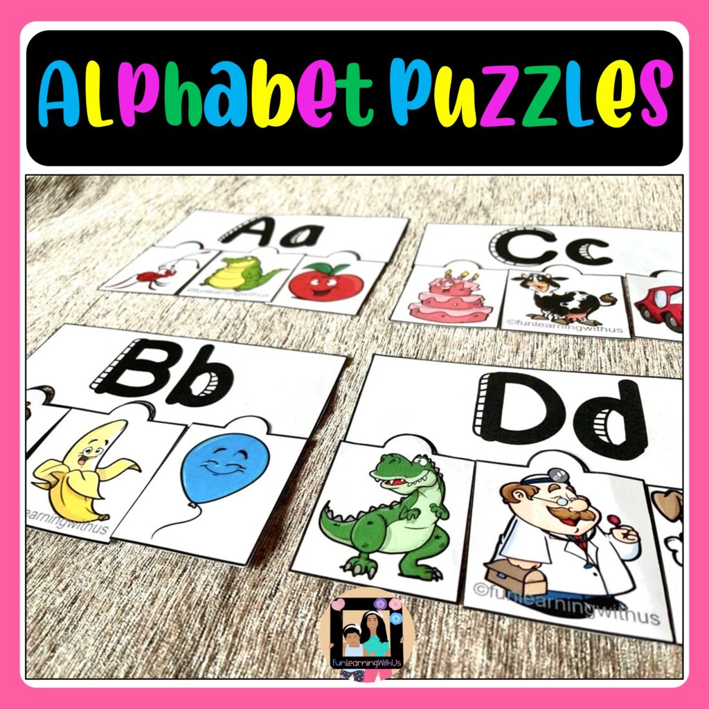 Alphabet Beginning Sound Puzzles| Literacy Centert | Made By Teachers