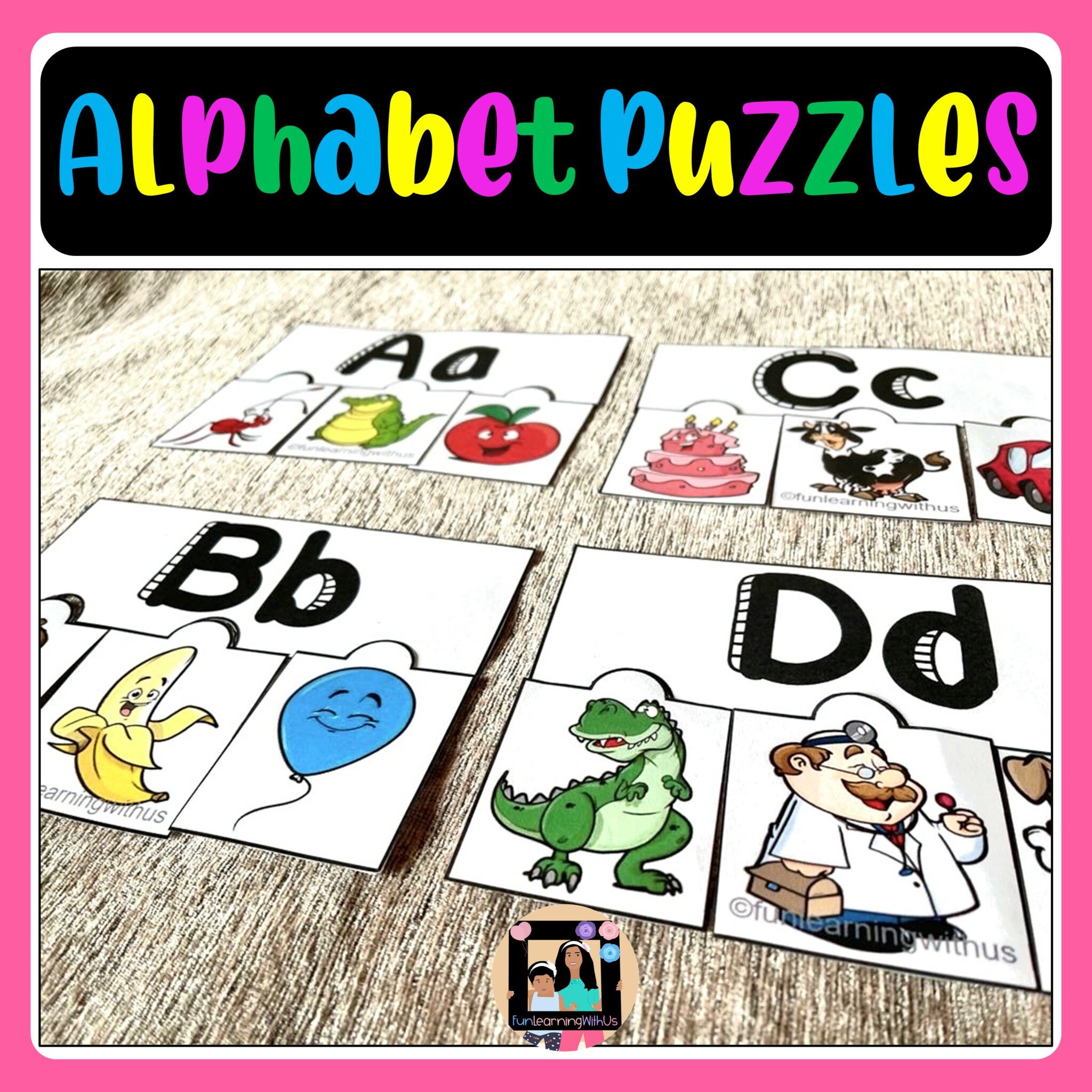 Alphabet Beginning Sound Puzzles| Literacy Centert | Made By Teachers