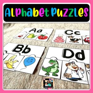 Alphabet Beginning Sound Puzzles| Literacy Centert | Made By Teachers