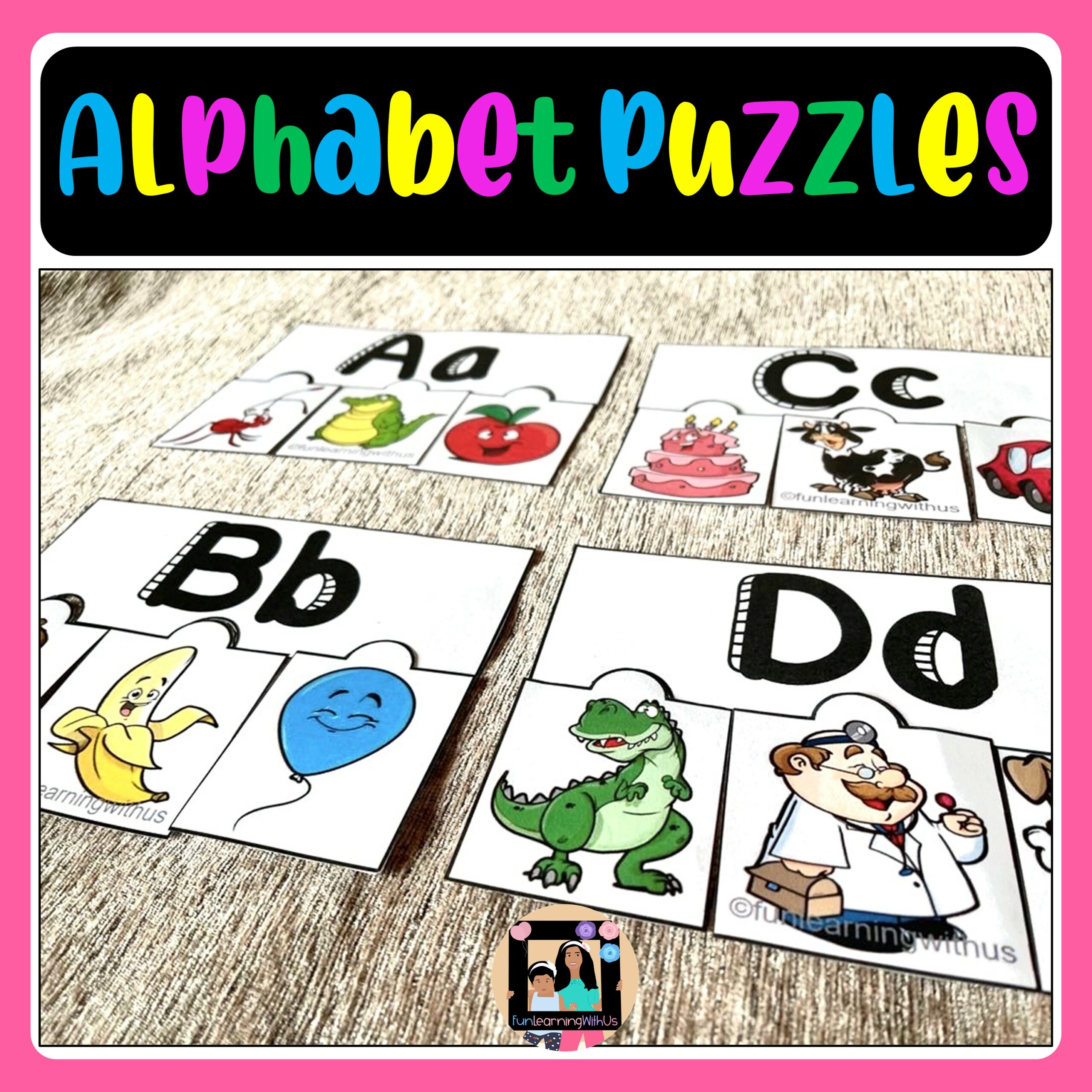 Alphabet Beginning Sound Puzzles| Literacy Centert | Made By Teachers
