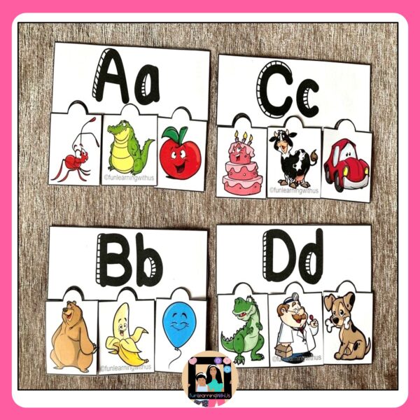 Alphabet Beginning Sound Puzzles| Literacy Centert | Made By Teachers