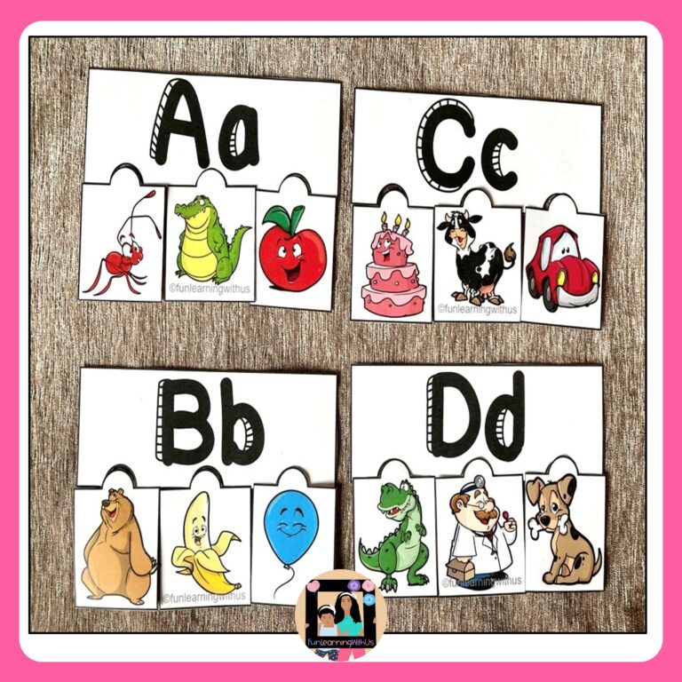 Alphabet Beginning Sound Puzzles| Literacy Centert | Made By Teachers