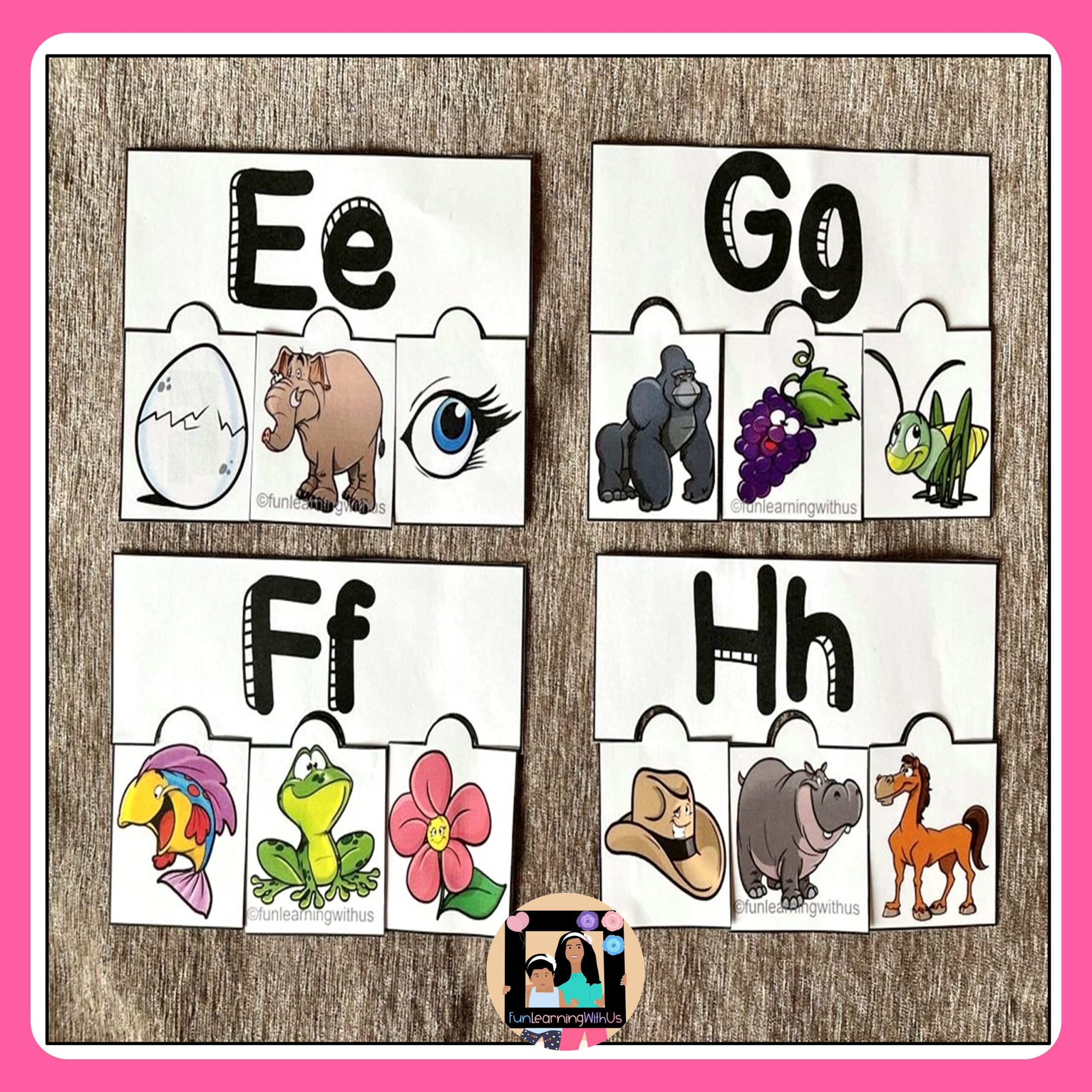 Alphabet Beginning Sound Puzzles| Literacy Centert | Made By Teachers