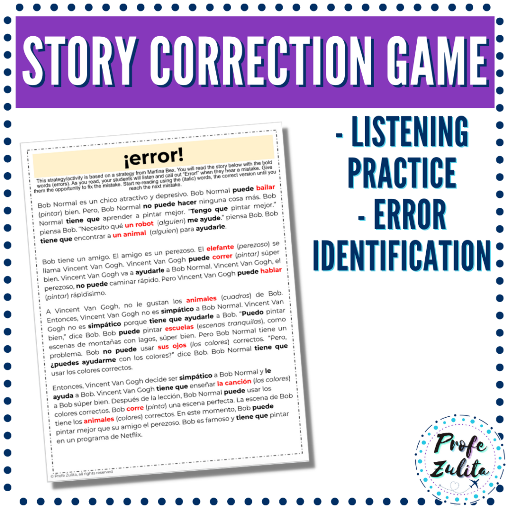 Spanish Story: El Guiño | AR & IR Verb Practice | Made By Teachers