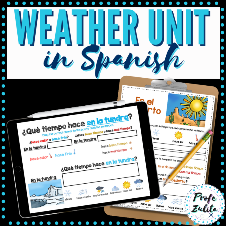 Spanish Weather Unit (Lesson Plans & Student Work) - Made By Teachers