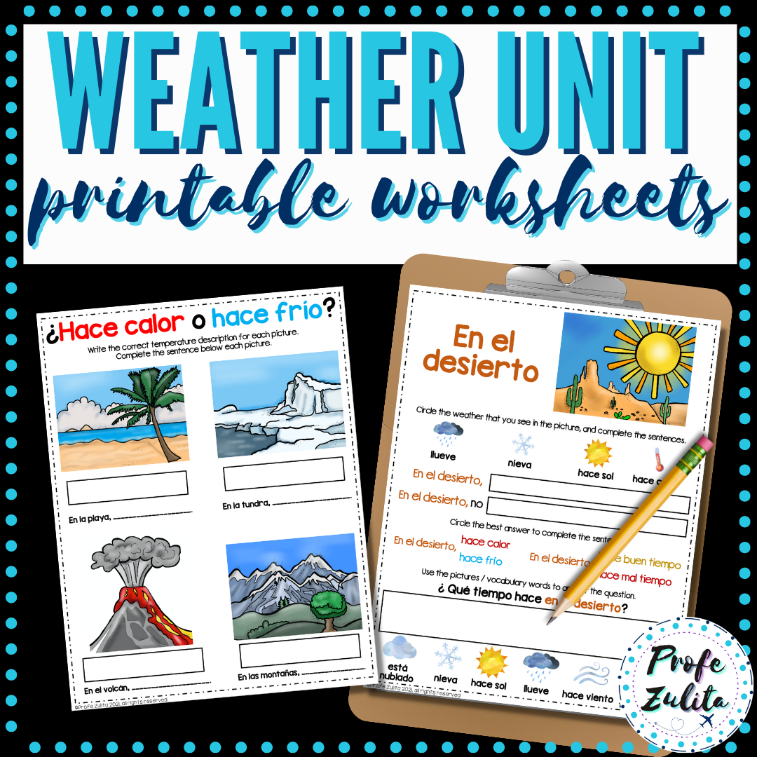 Spanish Weather Unit (Lesson Plans & Student Work) | Made By Teachers