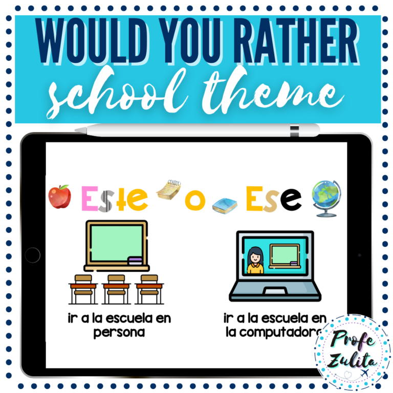 Spanish School Vocabulary | Would You Rather? Game - Made By Teachers