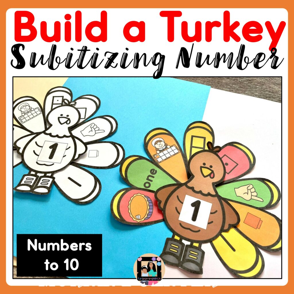 Subitizing Craft | Thanksgiving Turkey Math Craft - Made By Teachers