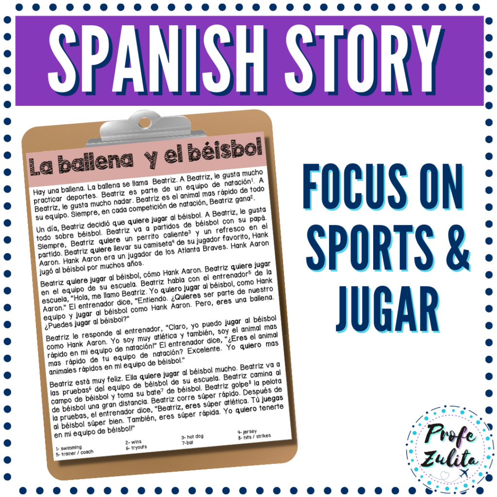 Spanish Story: La ballena | Jugar & Sports | Made By Teachers