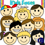 Kids Faces Doodles - Made By Teachers