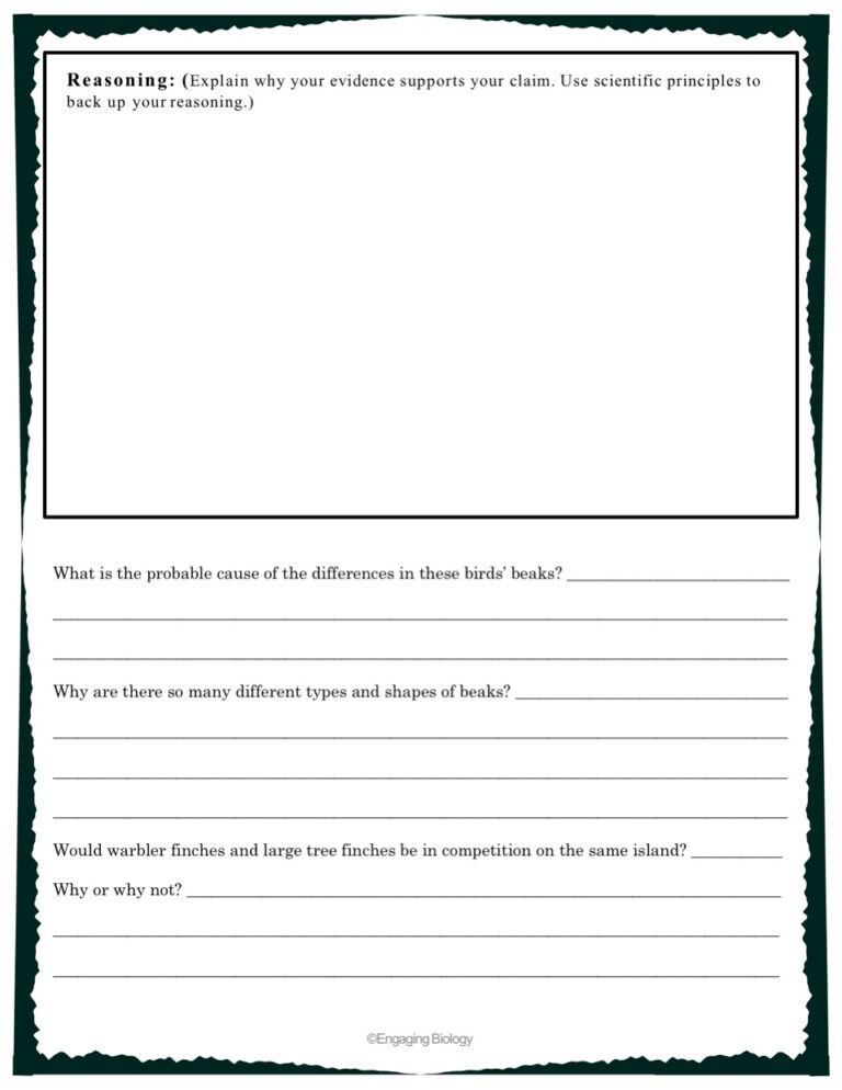 Evolution CERs Claim-Evidence-Reasoning - Made By Teachers