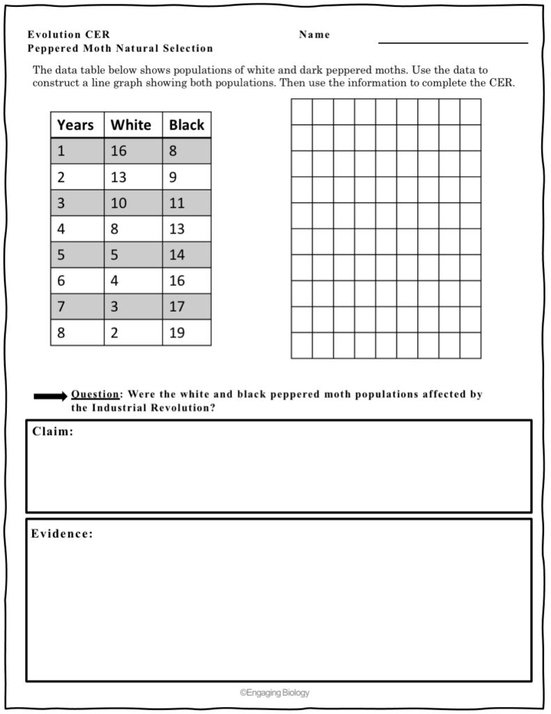 Evolution CERs Claim-Evidence-Reasoning - Made By Teachers
