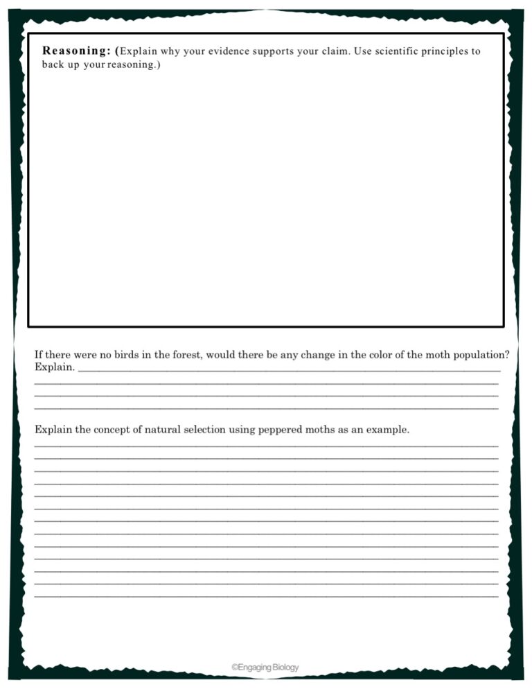 Evolution CERs Claim-Evidence-Reasoning - Made By Teachers