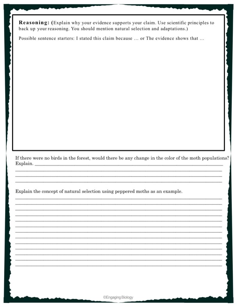 Evolution CERs Claim-Evidence-Reasoning - Made By Teachers