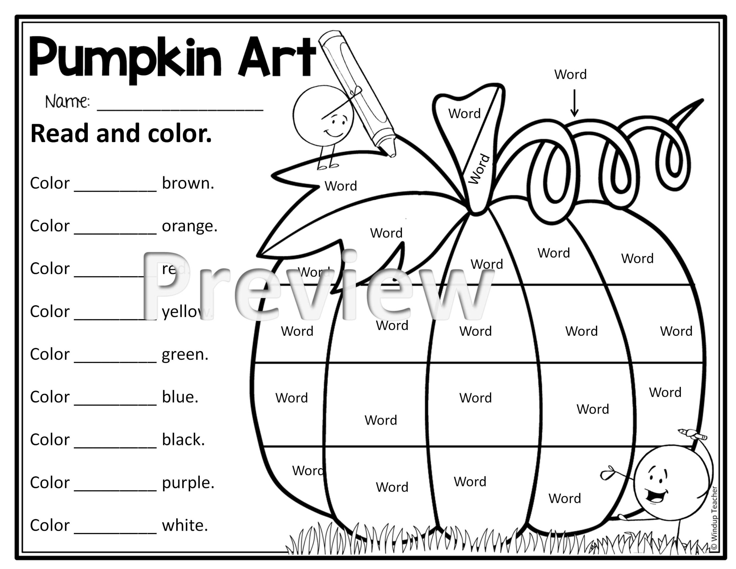 Pumpkin Sight Word Sheet EDITABLE | Made By Teachers