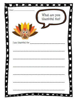 Thanksgiving Writing Activity: I Am Thankful For - Made By Teachers