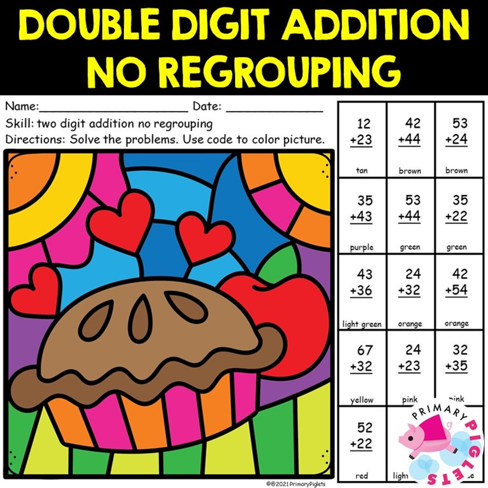 2 Digit Addition Color By Number Worksheets Infoupdate 2 Digit Addition Color By Number Worksheets Infoupdate
