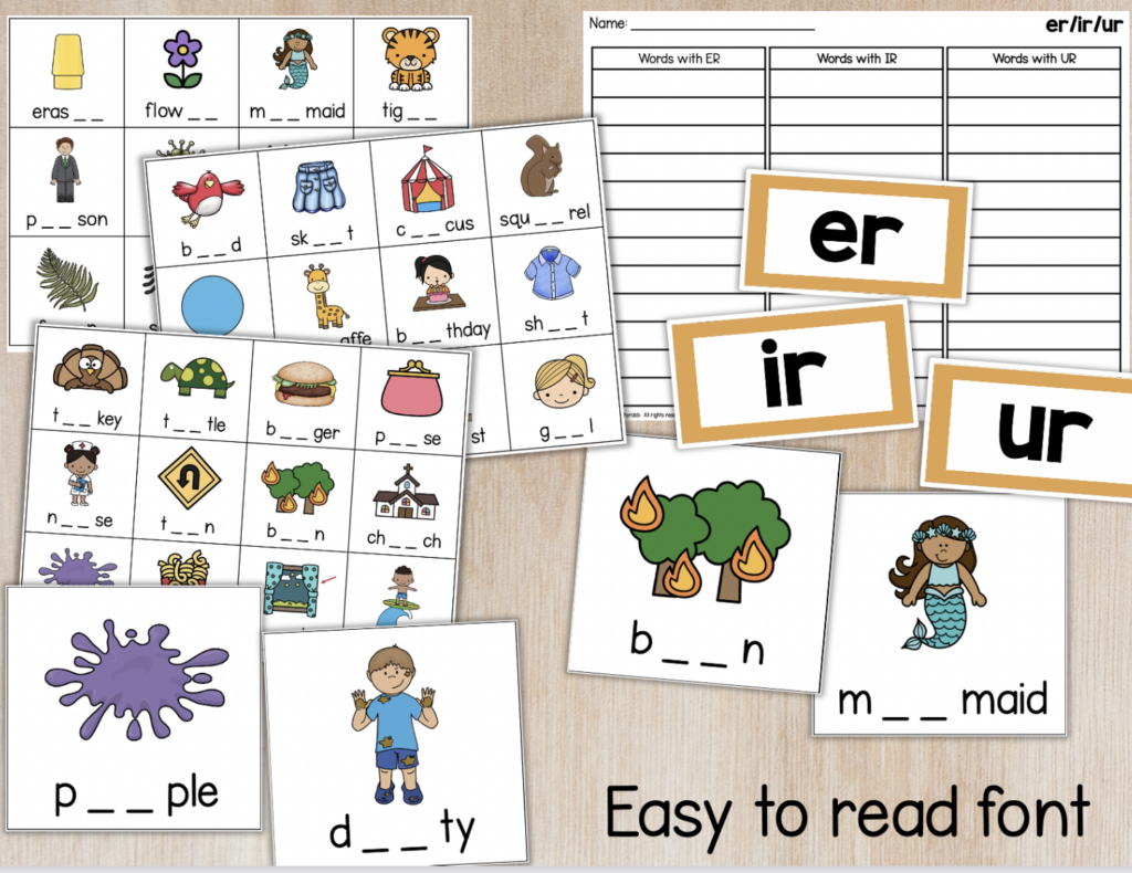 R Controlled Vowels Bossy R WORD SORTS | Made By Teachers