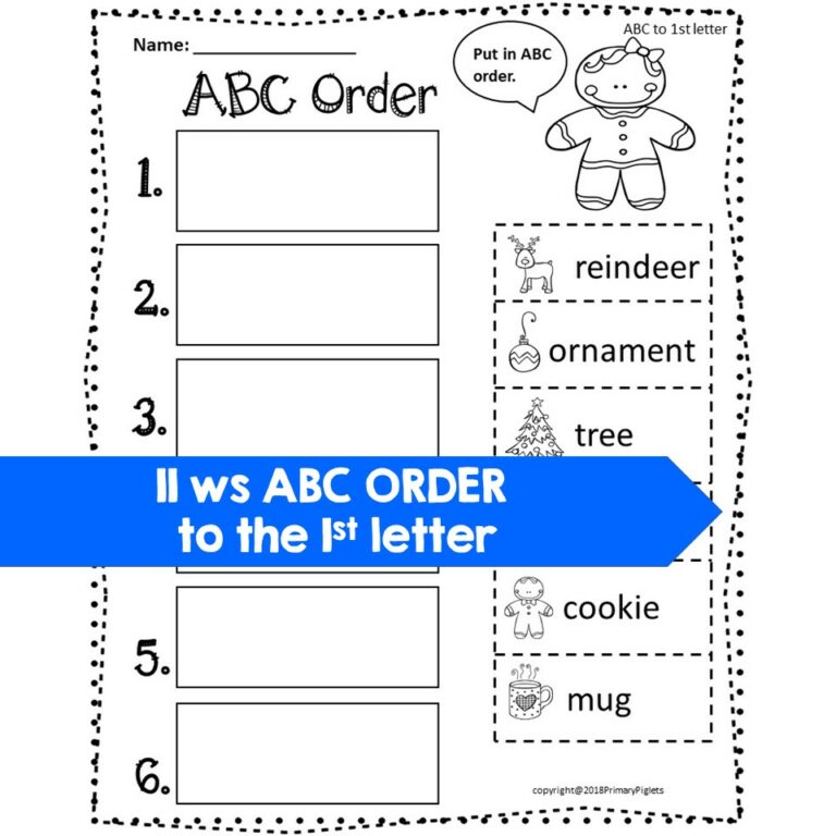 December Christmas ABC Alphabetical Order | Made By Teachers