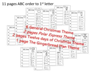 December Christmas ABC Alphabetical Order | Made By Teachers