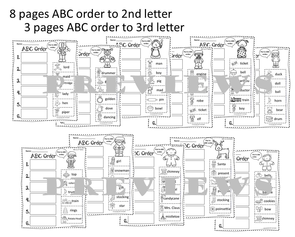 December Christmas ABC Alphabetical Order | Made By Teachers