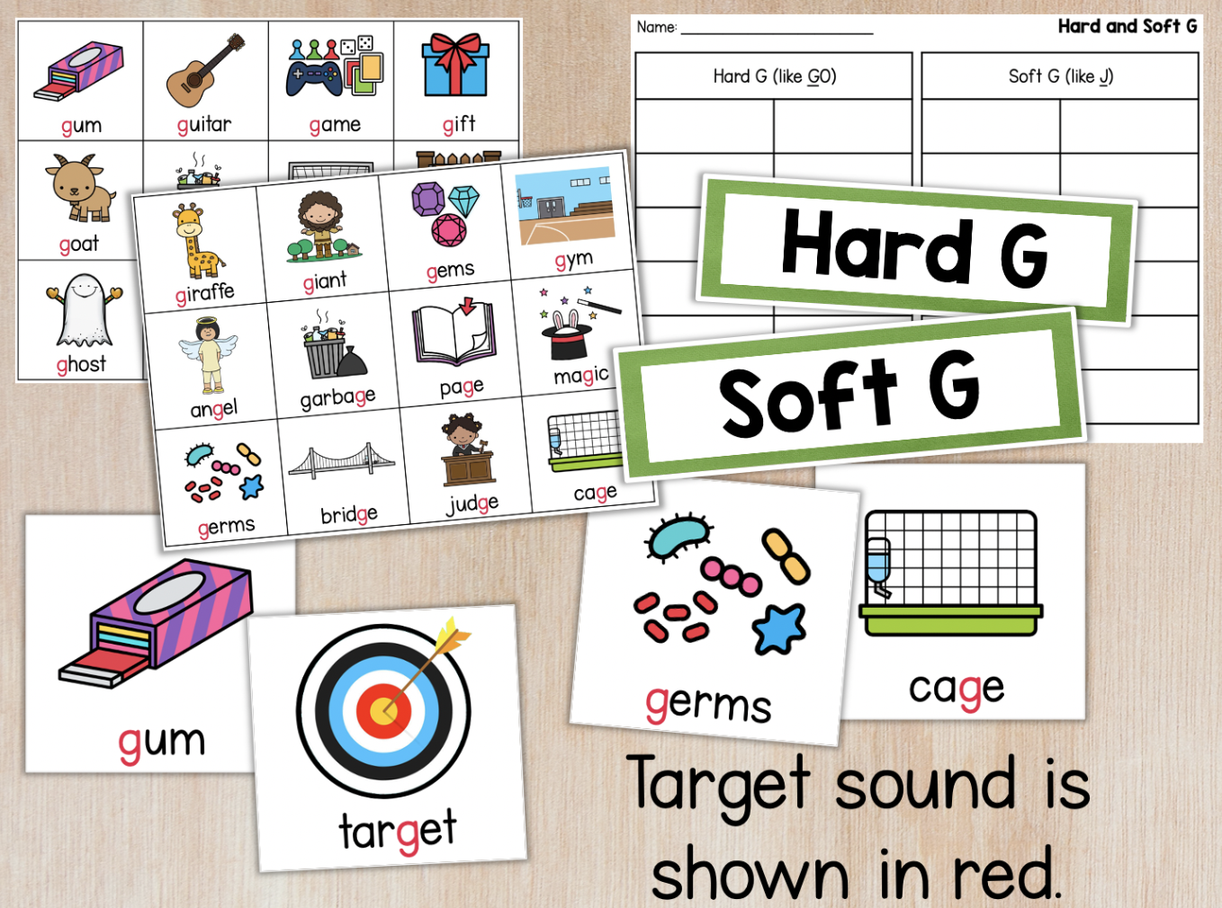 Hard and Soft C - Hard and Soft G WORD SORTS | Made By Teachers