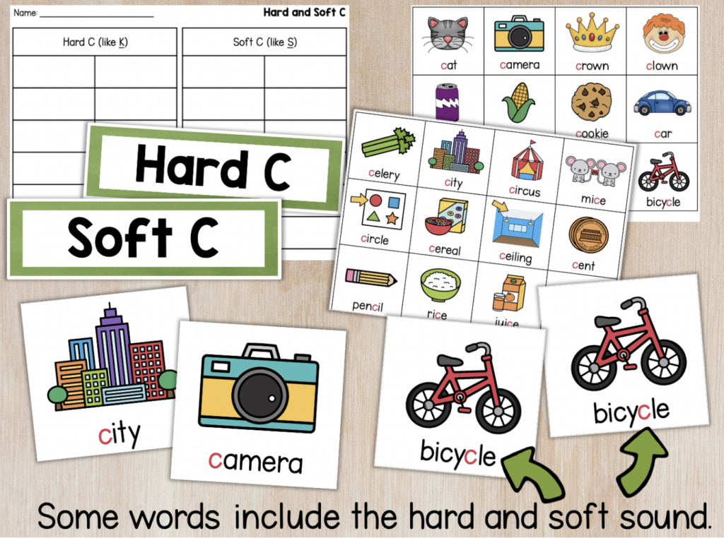 Hard and Soft C - Hard and Soft G WORD SORTS - Made By Teachers