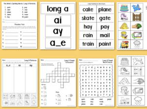 Long A Vowel Teams AI AY A_E Phonics Activities | Made By Teachers