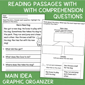 1st Grade Main Idea Worksheets Reading Passages | Made By Teachers