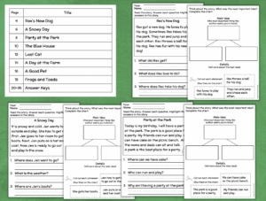 1st Grade Main Idea Worksheets Reading Passages | Made By Teachers