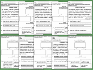 1st Grade Main Idea Worksheets Reading Passages | Made By Teachers