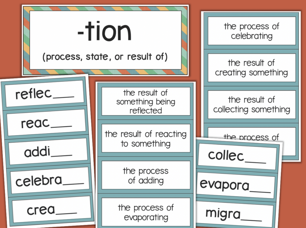 Suffixes Worksheet and Word Sorts TION SION CIAN | Made By Teachers