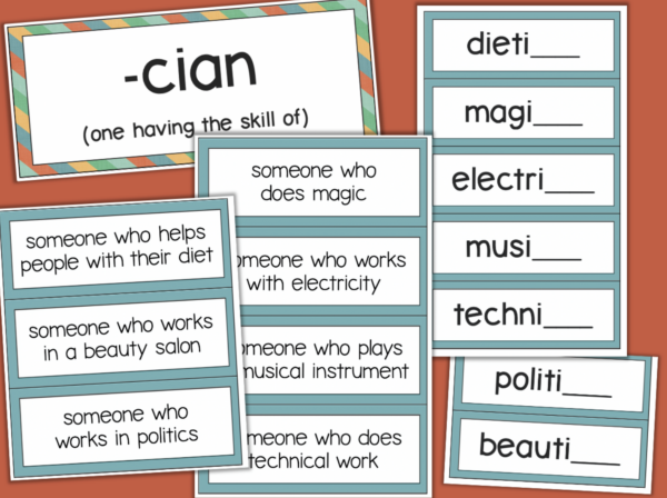 Suffixes Worksheet and Word Sorts TION SION CIAN | Made By Teachers