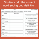 Suffixes Worksheet and Word Sorts TION SION CIAN - Made By Teachers