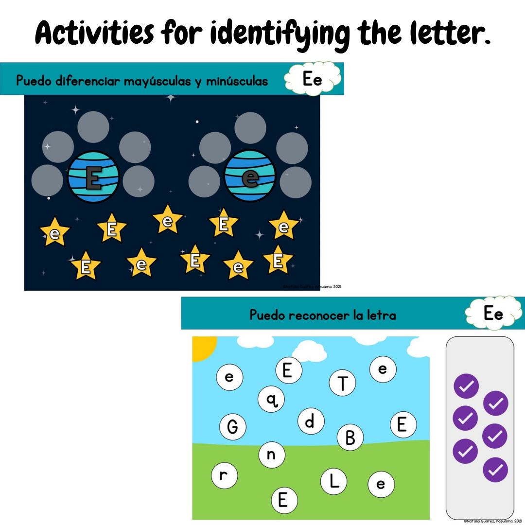 Letra E - Actividades digitales en español - Made By Teachers