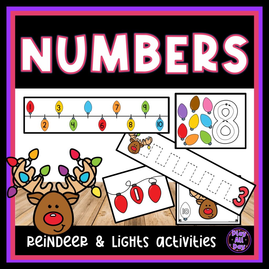 Christmas Numbers 1 to 10 Activities - Lights | Made By Teachers