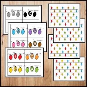 Christmas Numbers 1 to 10 Activities - Lights - Made By Teachers