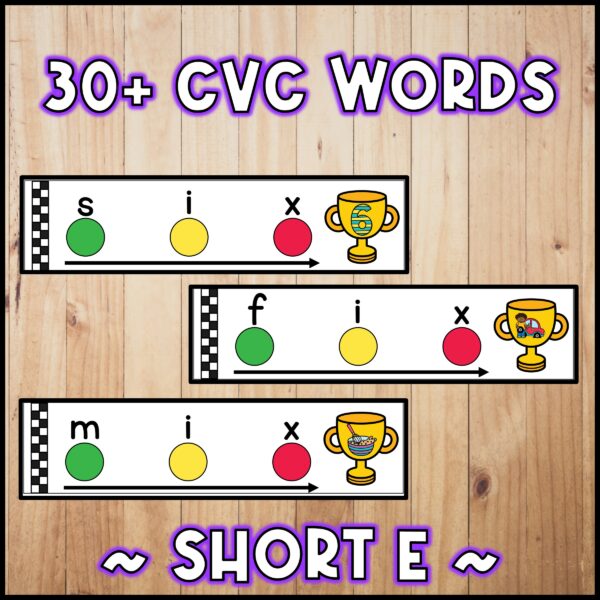 CVC Blending Strips Short I Words | Made By Teachers