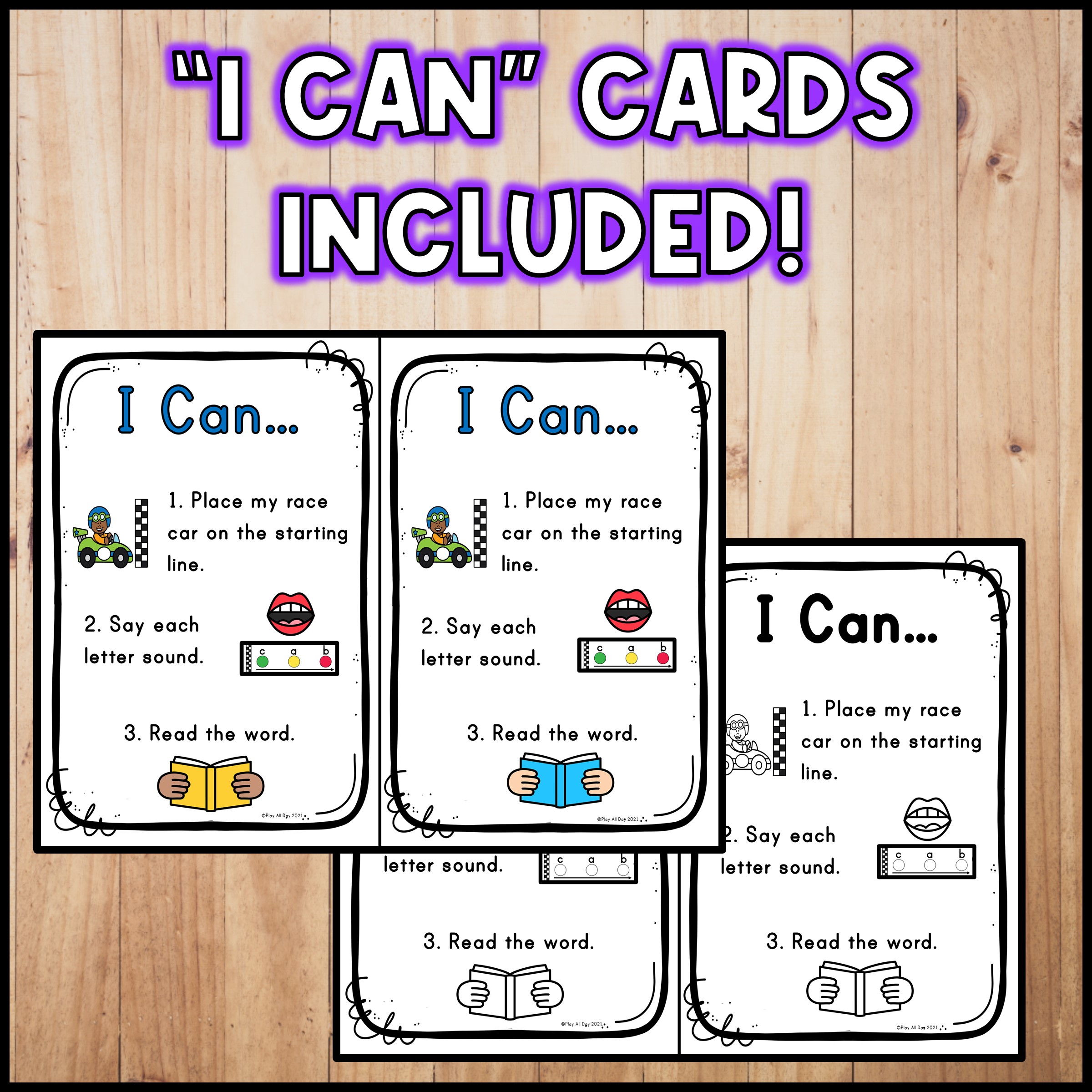 CVC Blending Strips Short I Words - Made By Teachers