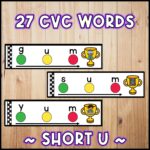 CVC Blending Strips Short U Words - Made By Teachers