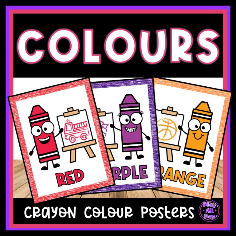 Color Posters - Crayon Theme - Made By Teachers
