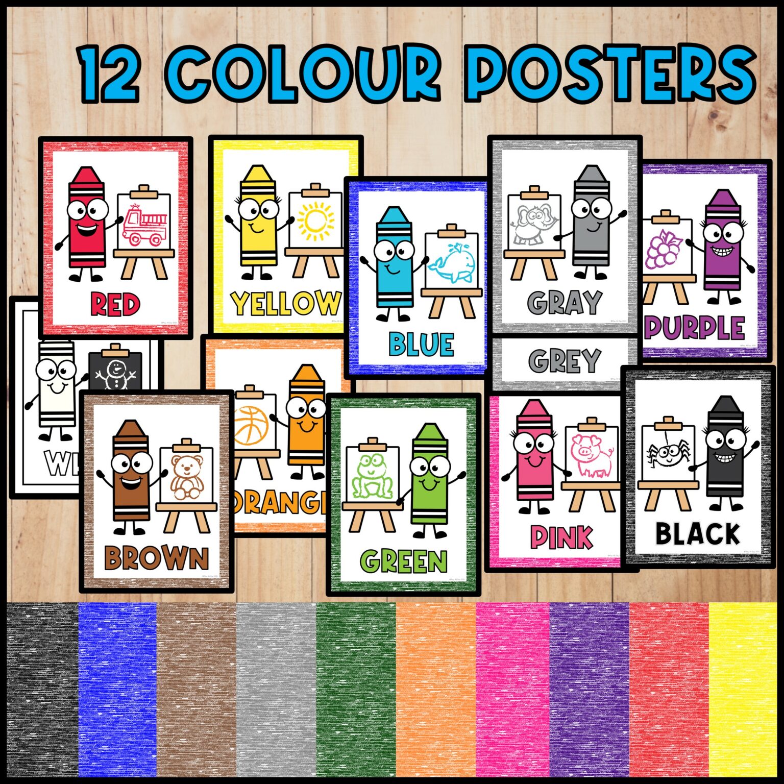 Color Posters - Crayon Theme | Made By Teachers