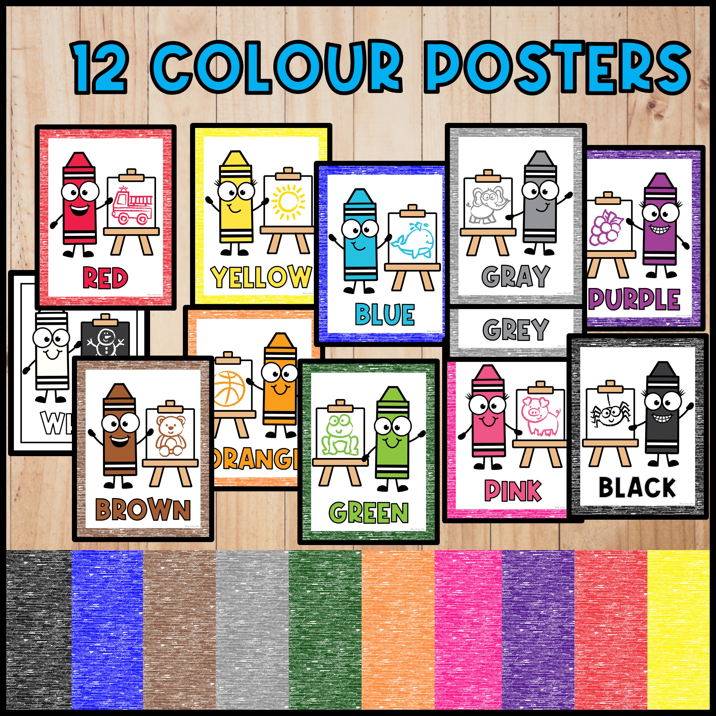 Color Posters - Crayon Theme | Made By Teachers