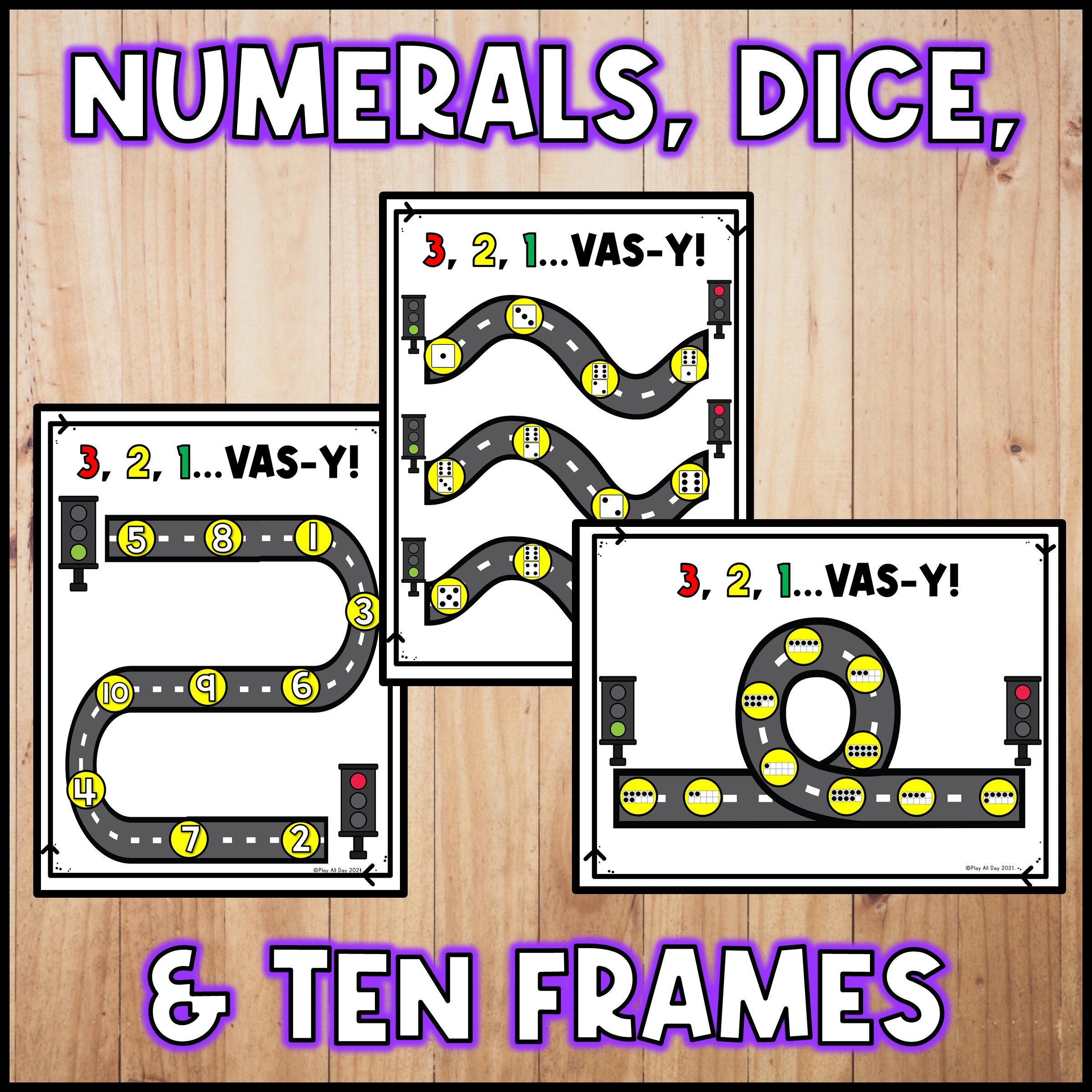 Race Car Number Mats for Numbers 1 to 10 | Made By Teachers