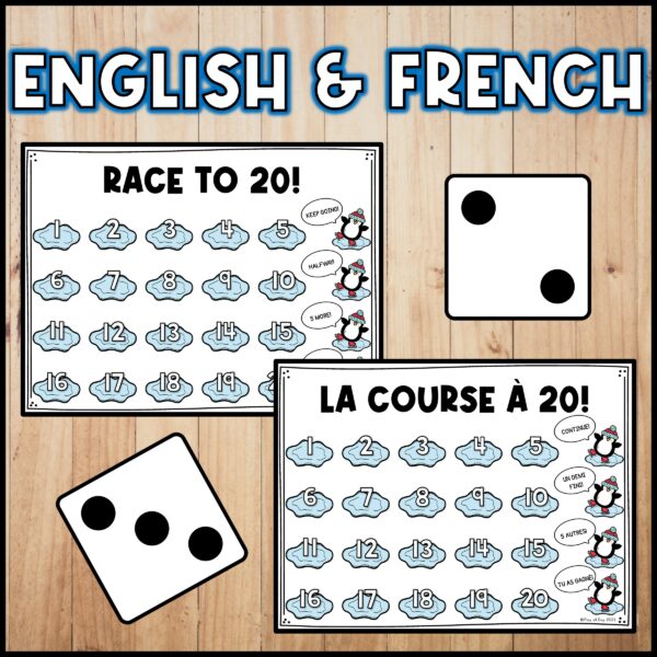 Winter Counting to 20 | Race to 20 Activity Mats | Made By Teachers