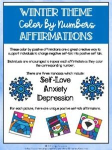 Winter Color by Affirmation - Mental Health - Made By Teachers