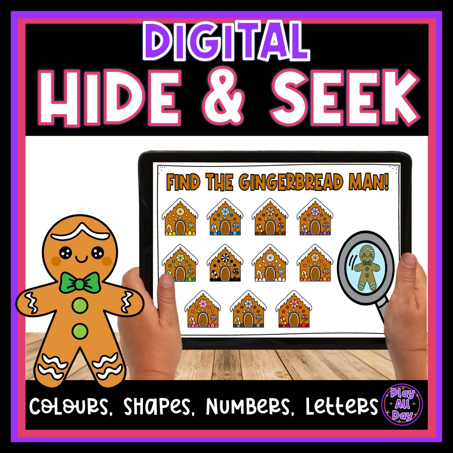 Hide & Seek | Find the Gingerbread Man | L | Made By Teachers