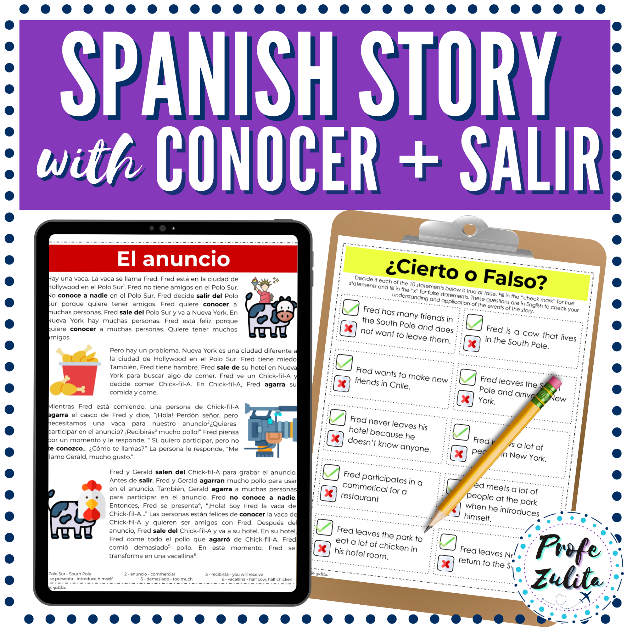 Boom Cards Buzz | A Spanish Short Story | Made By Teachers